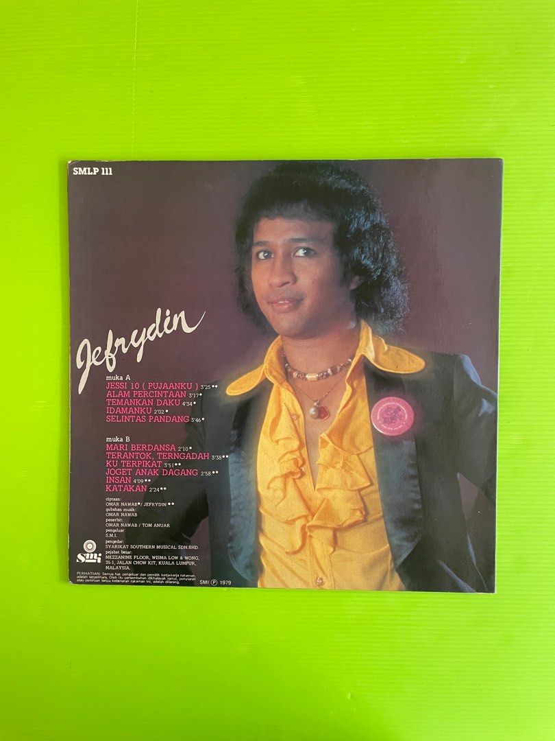 Jefrydin Jess10 Pujaanku Album Melayu Piring Hitam LP, Hobbies & Toys ...