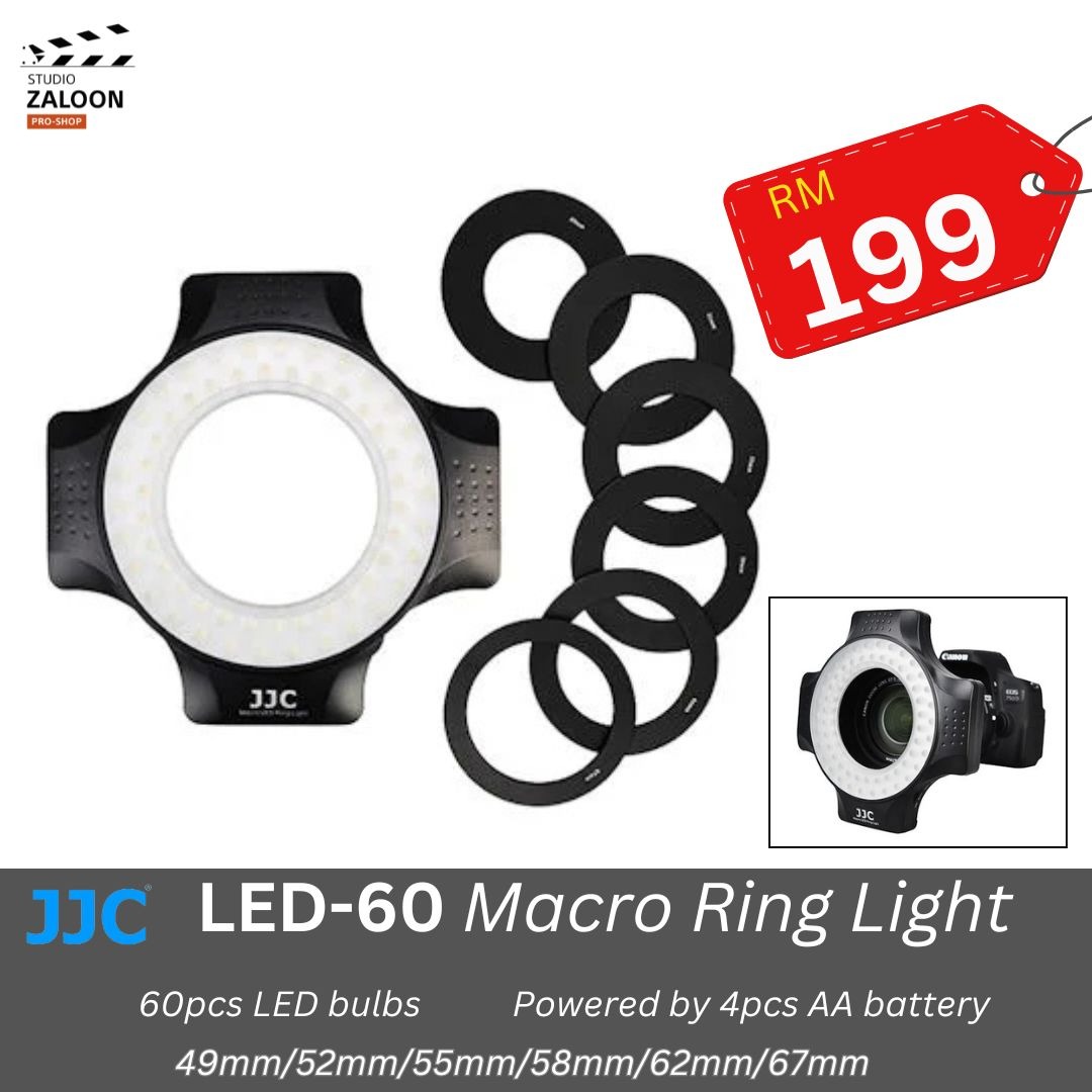 JJC LED-60 Macro Ring Light ( Fully Dimmable ), Photography ...