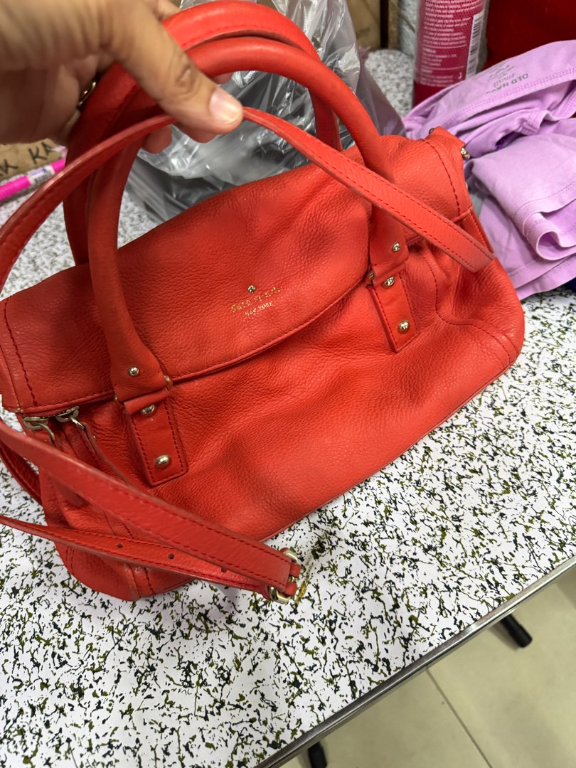 Kate spade cherry red Foldover Leather bag, Luxury, Bags & Wallets on ...