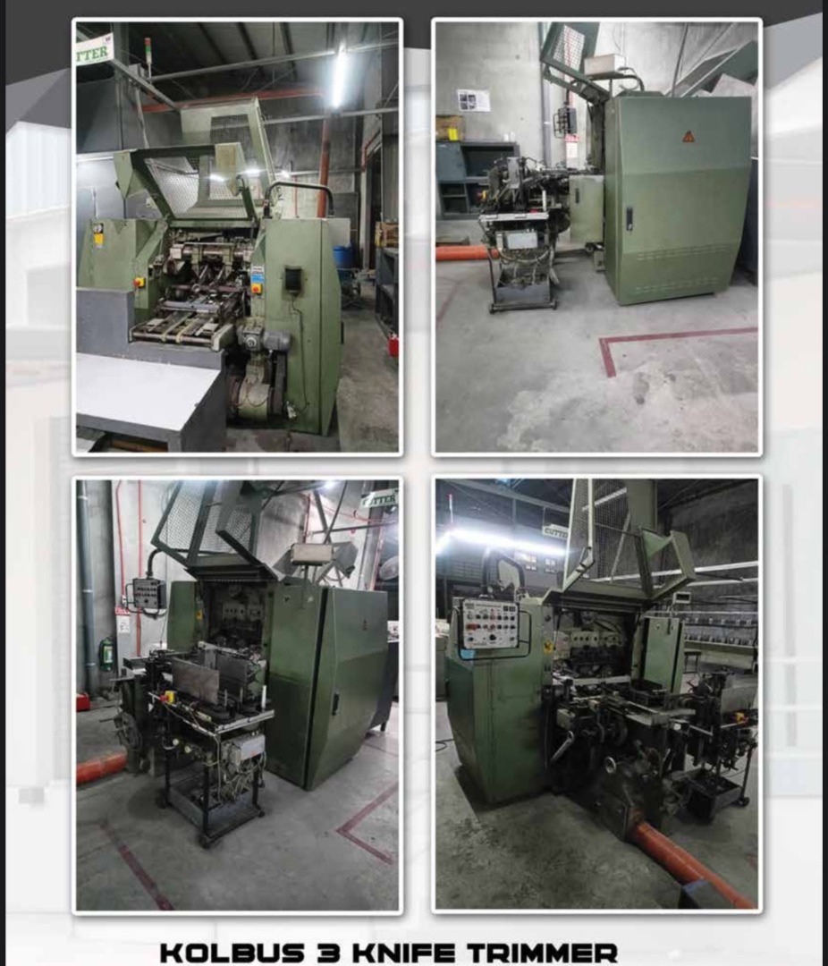 Kolbus 3 Knife Trimmer, Commercial & Industrial, Industrial Equipment ...