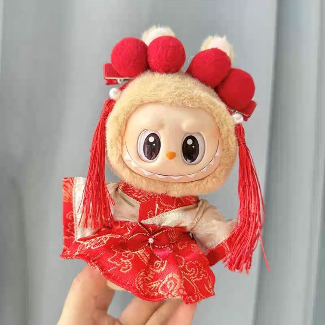 Labubu Chinese New Year Attire for V1 and V2, Hobbies & Toys, Toys ...