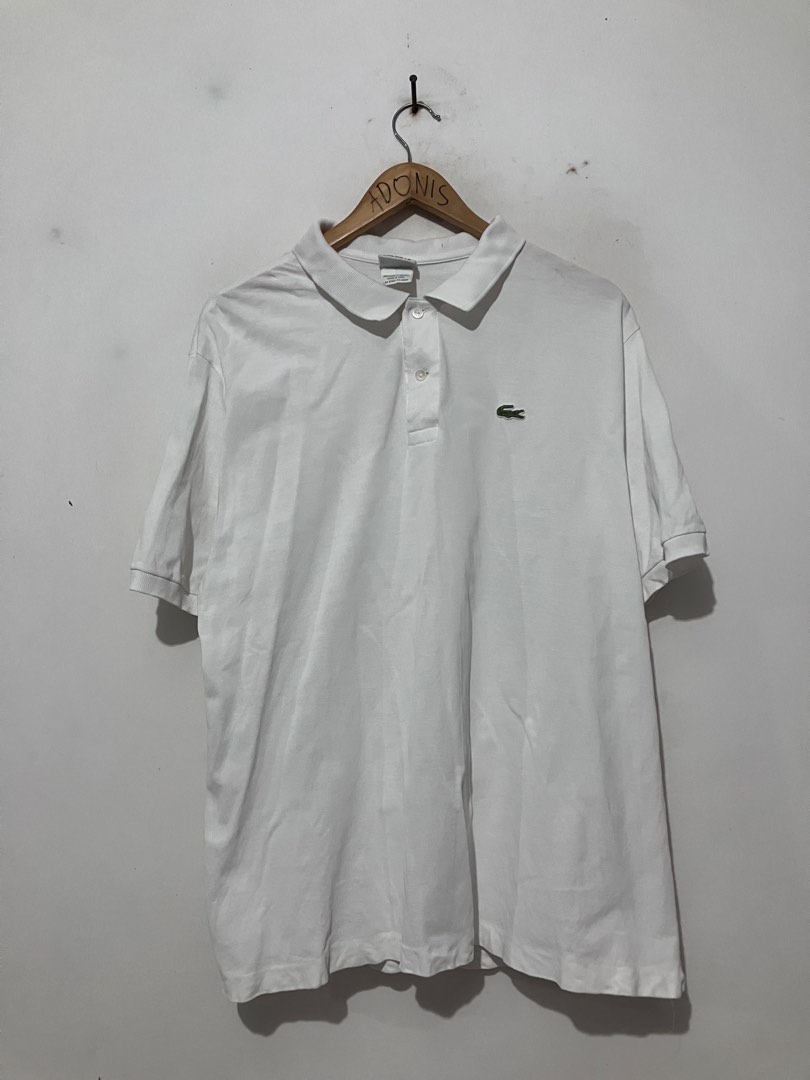 LACOSTE WHITE POLO SHIRT SIZE: W24 L28 MEN, Men's Fashion, Tops & Sets ...