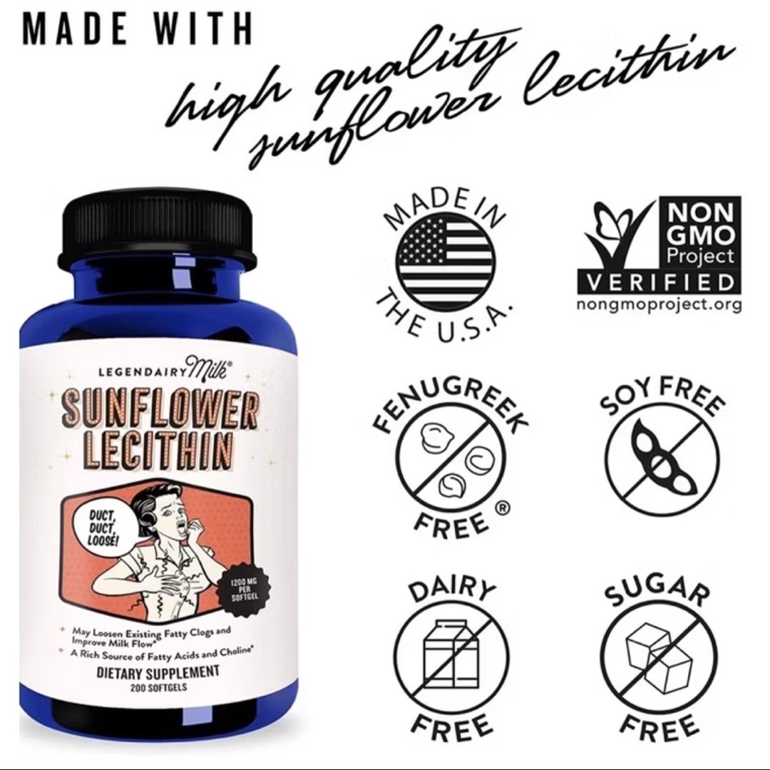 Legendairy Milk - Sunflower Lecithin Organic -(1200MG per Cap- 100 ...
