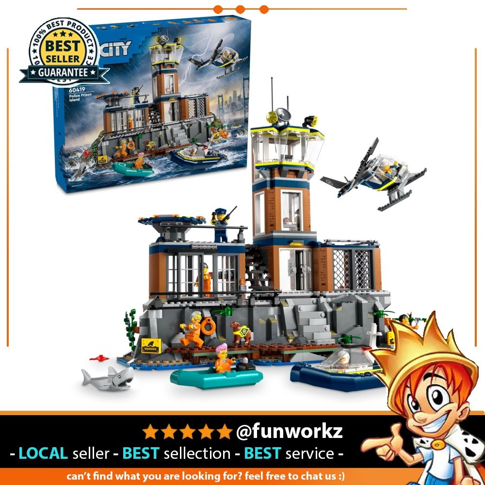 LEGO City Police Prison Island Toy Building Set for Ages 7 and over ...