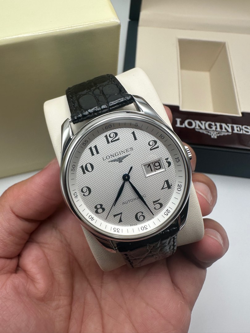 Longines Men Master Collection Big Date Automatic Leather Strap Dress ...