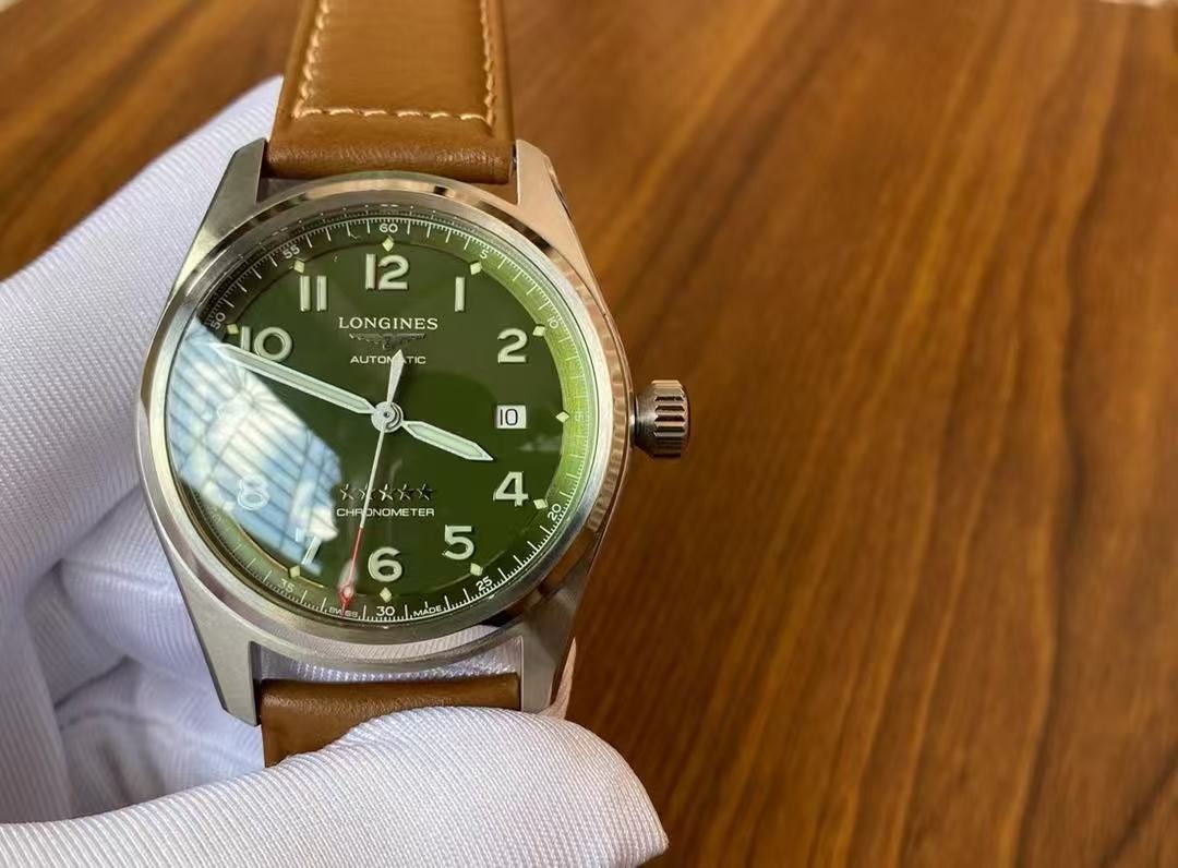 Longines Watch Pioneer Green Face, Men's Fashion, Watches & Accessories ...
