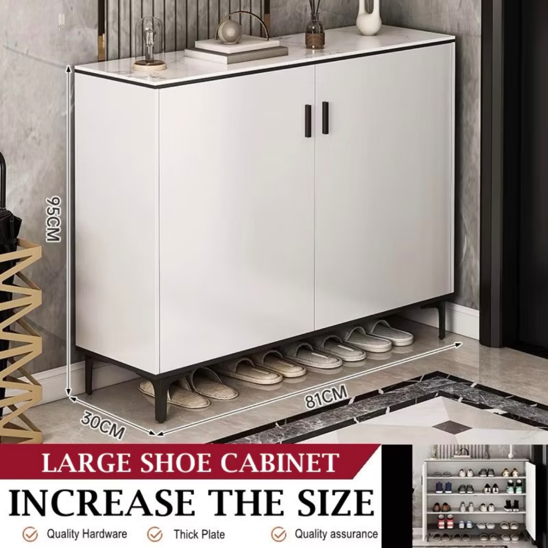 Luxury Entryway Shoe Cabinet | Elegant Shoe Storage Cupboard With Soft ...