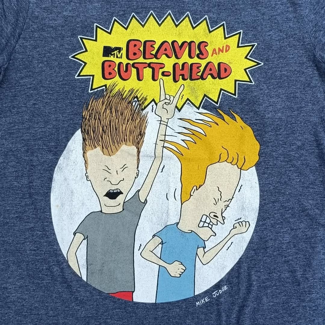 (M) MTV Beavis And Butthead | Butt-Head | Cartoon | Band | vtg | 2 kain ...