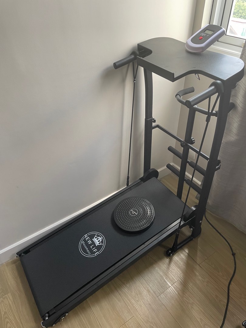 Manual Threadmill with Portable LED Meter PULL Rope and Twisting Disc ...