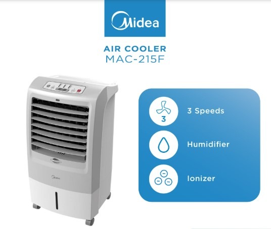 Midea 15L Ionizer Air Cooler-MAC-215F, TV & Home Appliances, Air ...