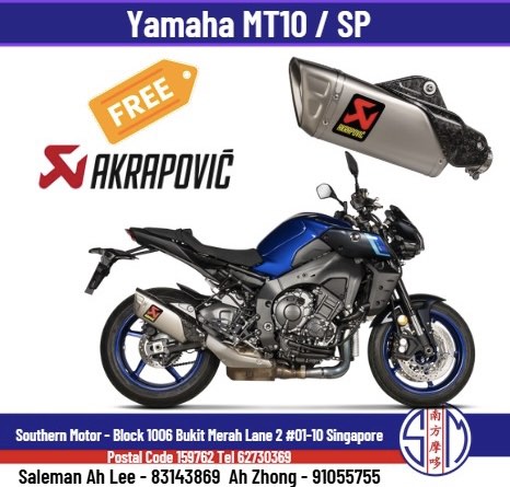 New Yamaha MT10 MT10SP Akrapovic Promotion , Motorcycles, Motorcycles ...