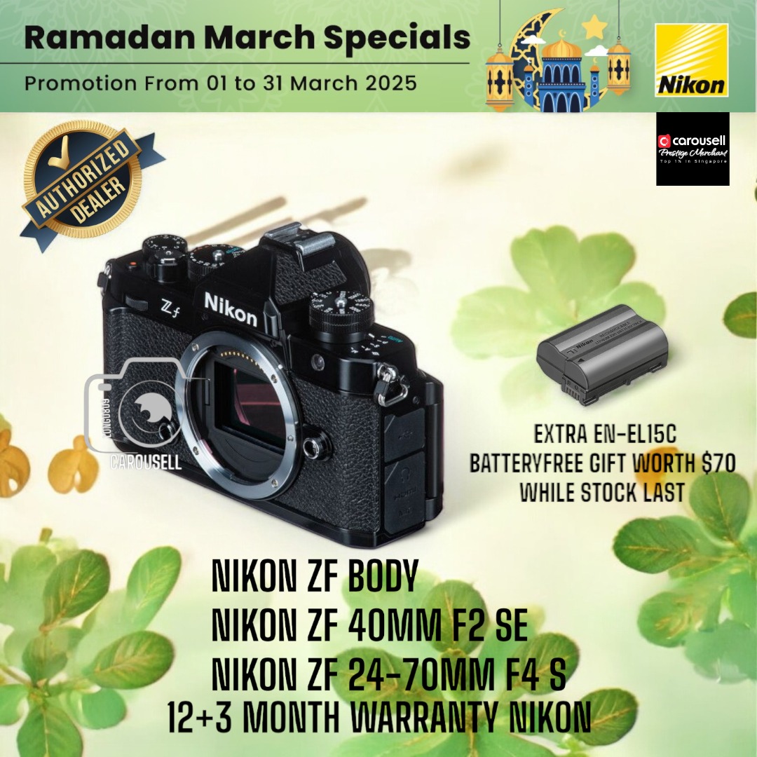 Nikon Zf (Body Only)/Nikon Zf with 40mm f2 SE/Nikon Zf with 24-70mm f/4 ...
