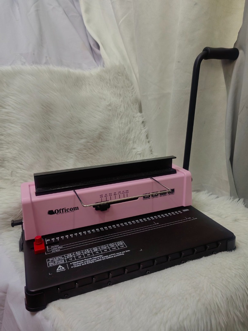 Officom Wire Binding Machine STD12A A4 Size 34 Hole Punched Sheets ...