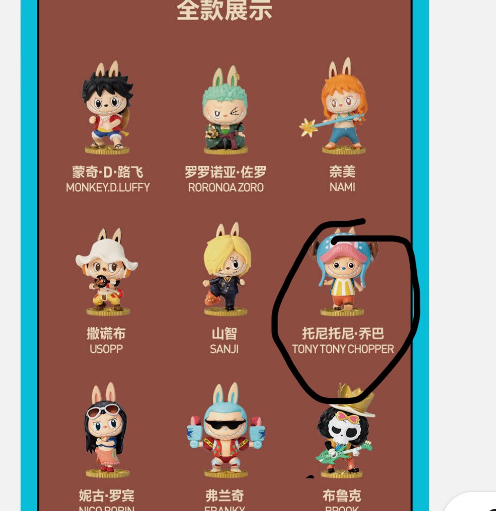 One Piece X The Monster Labubu Chopper, Hobbies & Toys, Toys & Games on ...