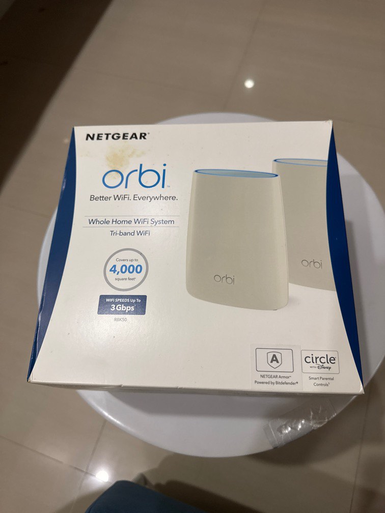 Orbi router and 2 mesh (RBR50 AC3000) - Triband, Computers & Tech ...
