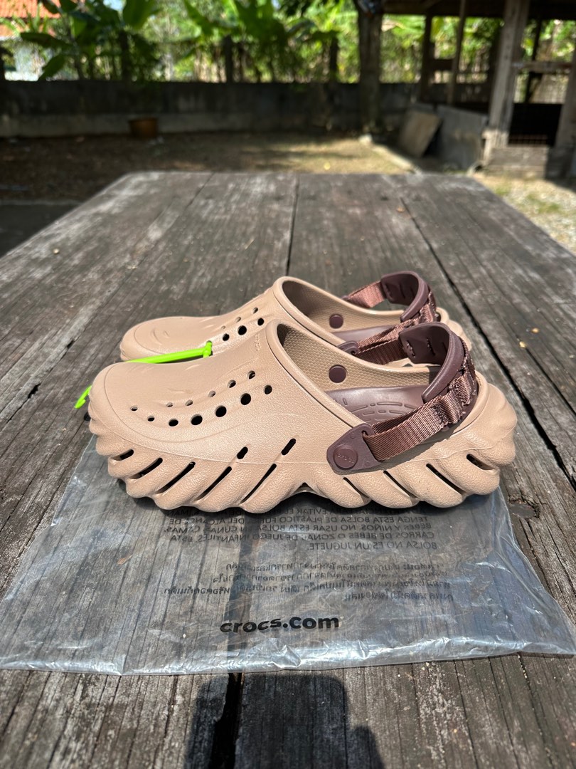 Original Crocs Echo Clog Latte, Men's Fashion, Footwear, Sneakers on Carousell