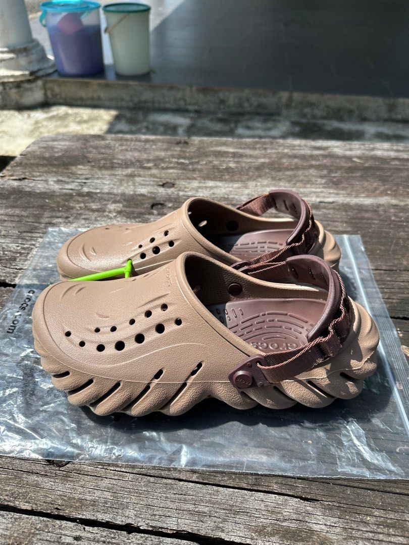 Original Crocs Echo Clog Latte, Men's Fashion, Footwear, Sneakers on Carousell