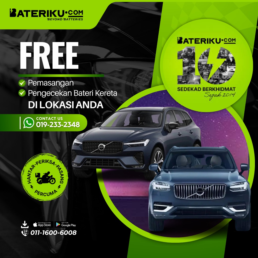 Paling Popular! Penghantaran Bateri Kereta Volvo Percuma 24 Jam ...