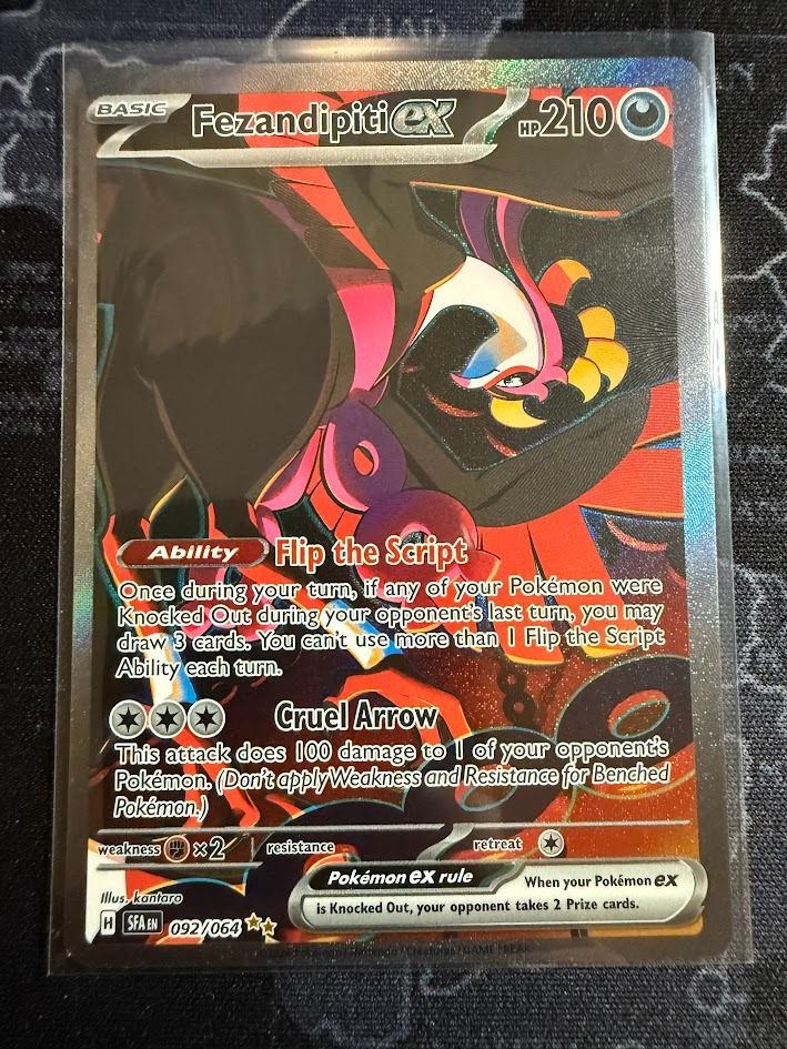 [Pokemon Shrouded Fable SFA EN] Fezandipiti ex #92 SIR, Hobbies & Toys ...