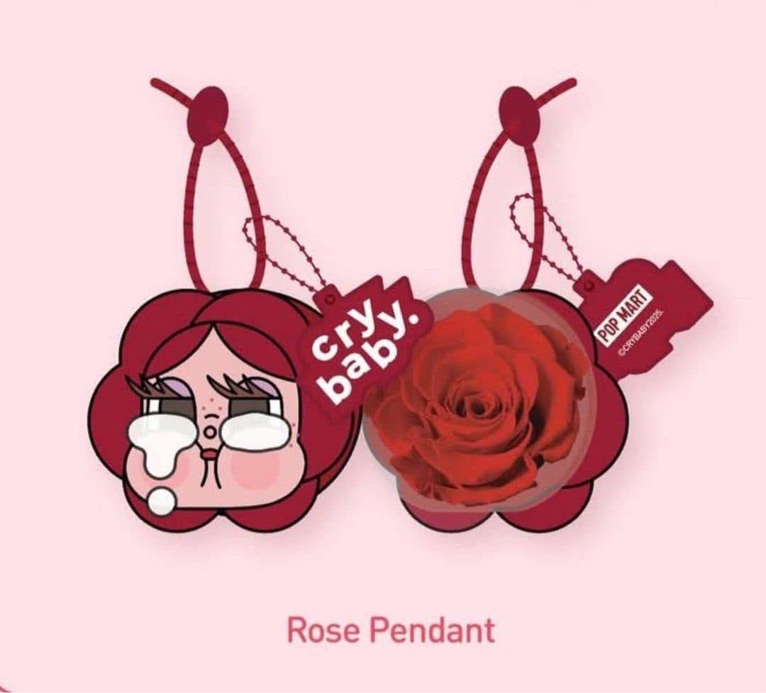 Popmart limited edition crying for love rose pendant for sale, Hobbies ...