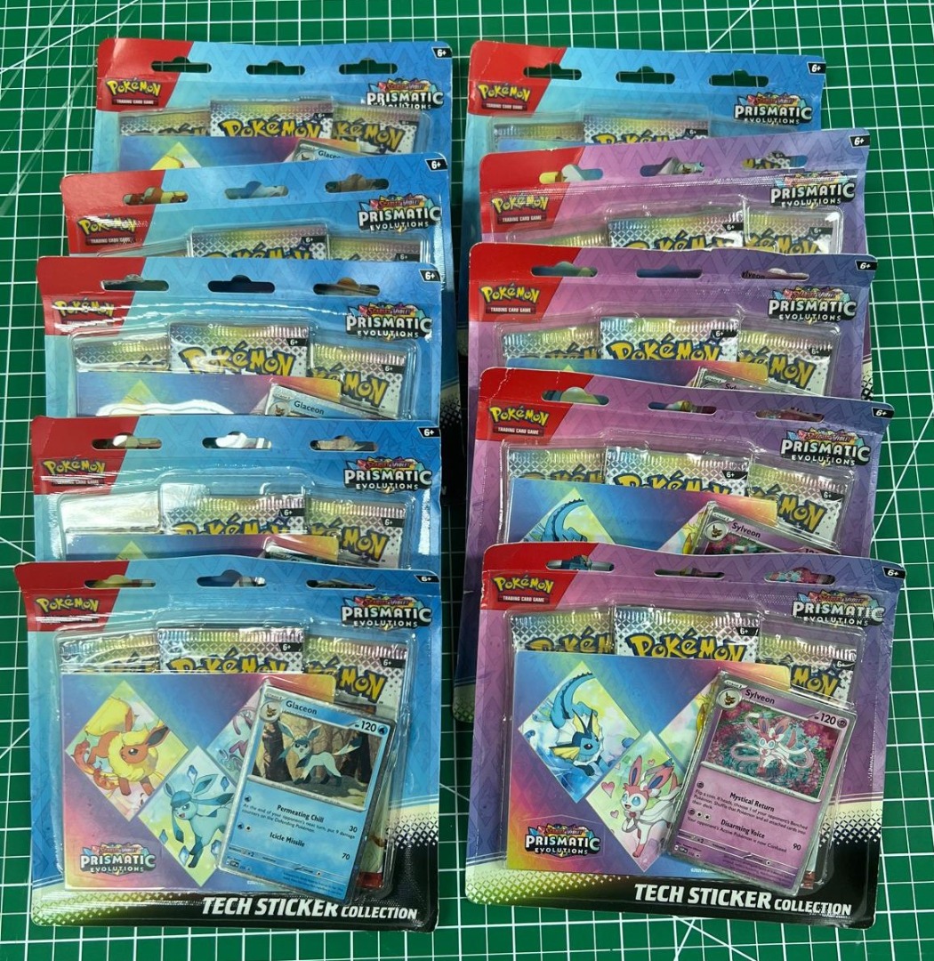 Prismatic Evolutions Tech Sticker Collection Pokemon TCG SV8.5, Hobbies ...