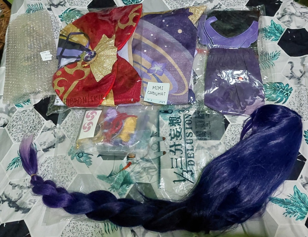 Raiden Shogun Costume and Wig, Hobbies & Toys, Memorabilia ...