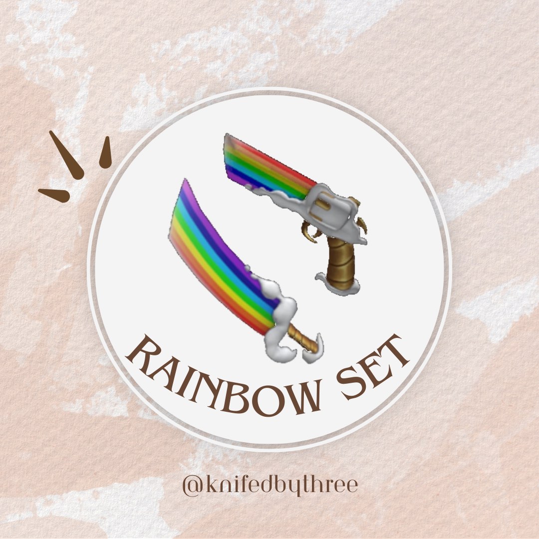 RAINBOW SET ROBLOX MM2, Video Gaming, Gaming Accessories, In-Game ...
