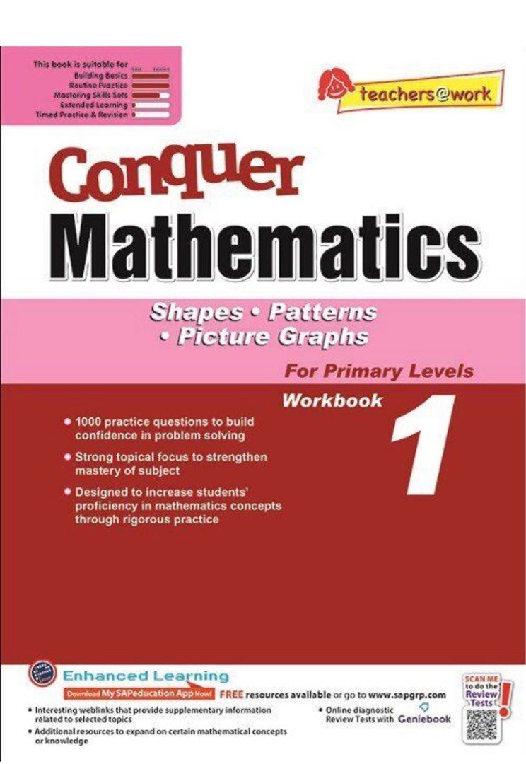 SAP Conquer Mathematics Book 1： Shapes, Patterns, Graphs （小學補充練習）, 興趣及 ...