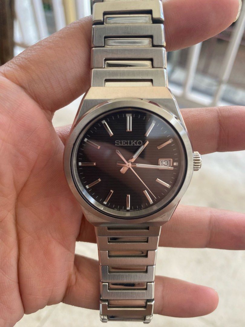 Seiko Classic SUR557P1 SUR557P Men Black Dial Stainless Steel Strap ...