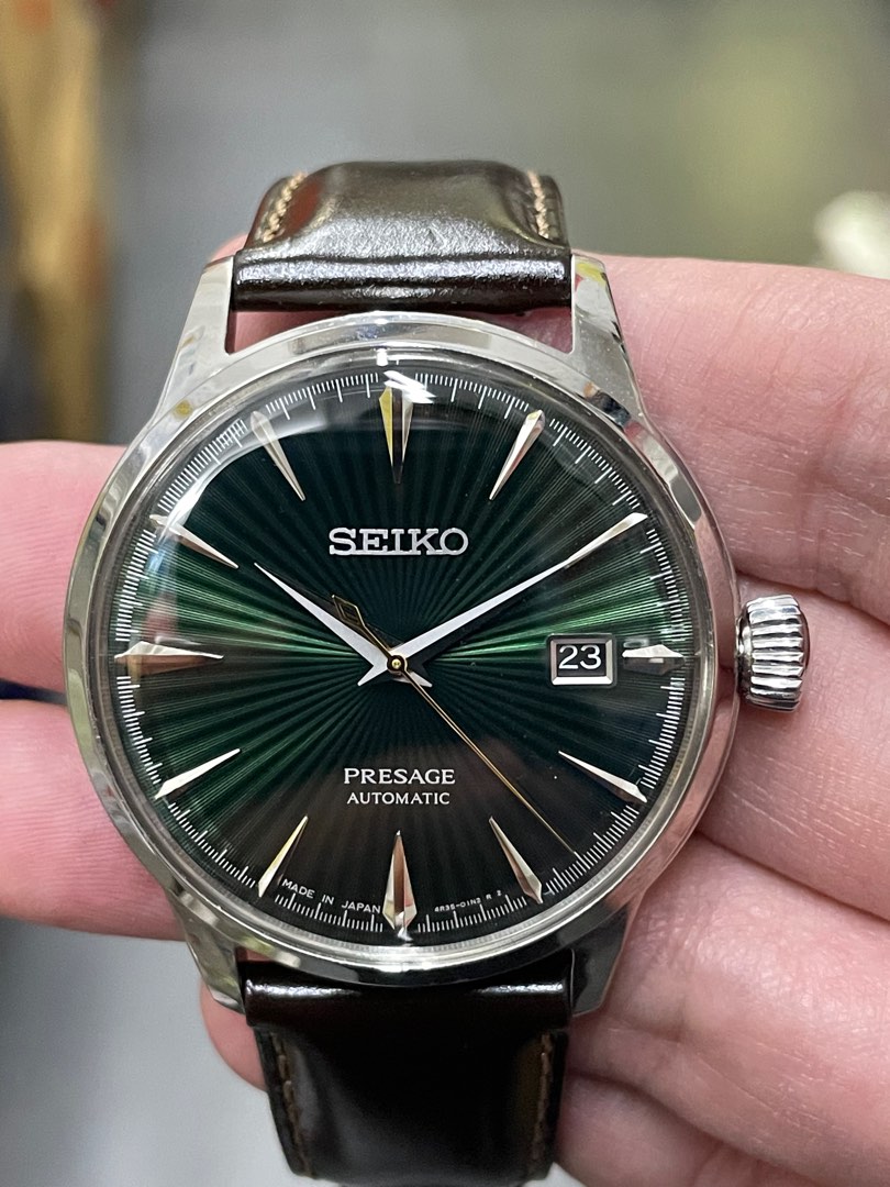 Seiko Presage SRPD37J1 40.5mm Automatic Green Dial Watch, Men's Fashion ...