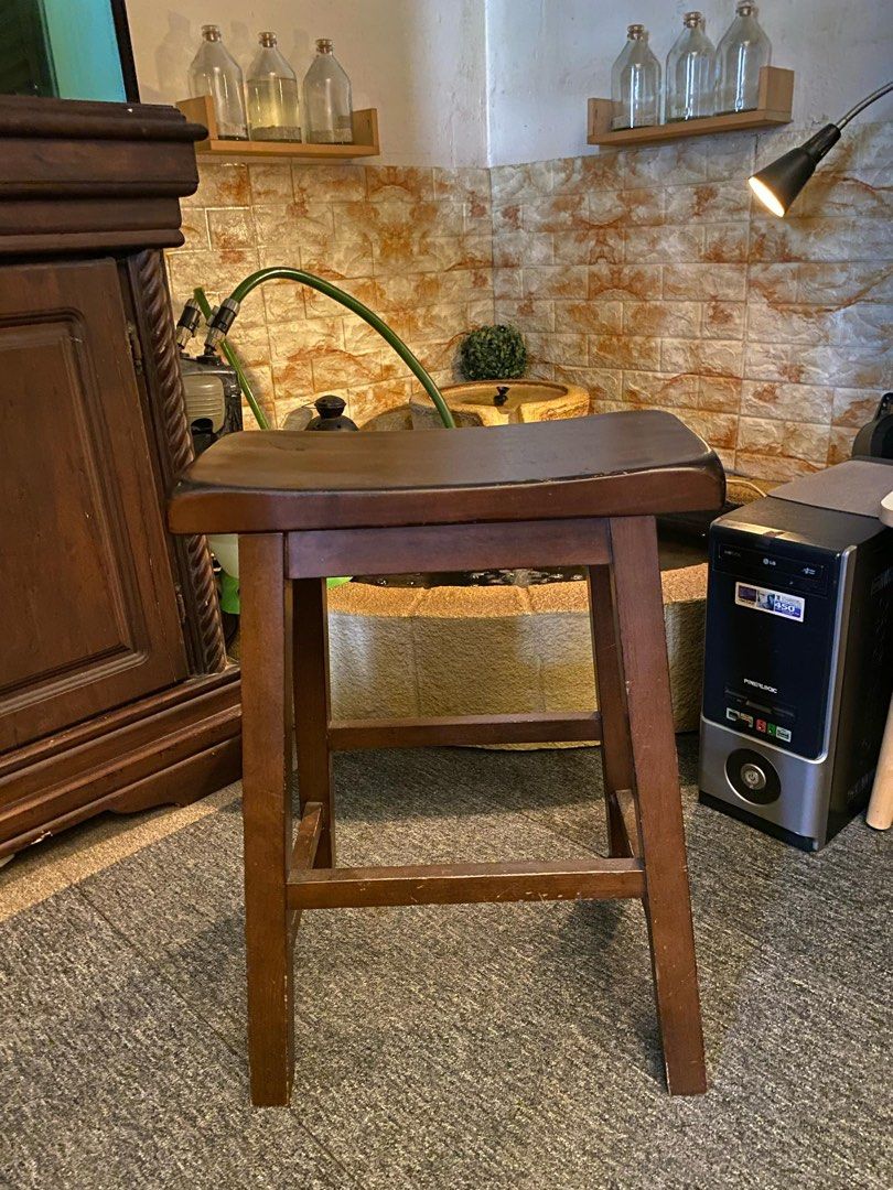 Solid Wooden Heavy Bar High Stool Kerusi Kayu not ikea ssf scandinavian ...
