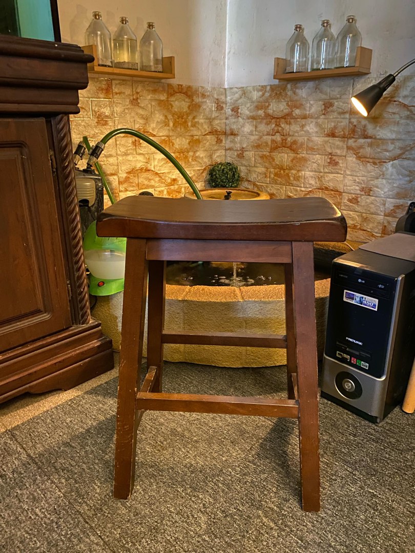 Solid Wooden Heavy Bar High Stool Kerusi Kayu not ikea ssf scandinavian ...