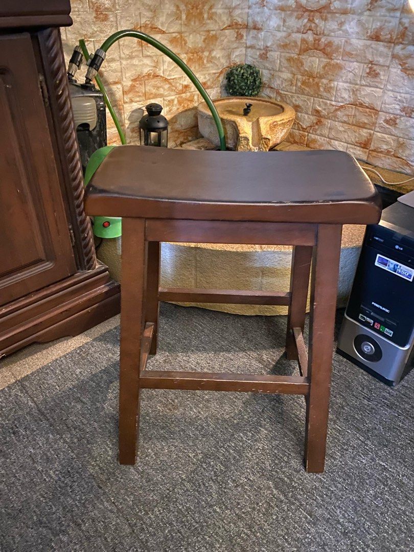 Solid Wooden Heavy Bar High Stool Kerusi Kayu not ikea ssf scandinavian ...