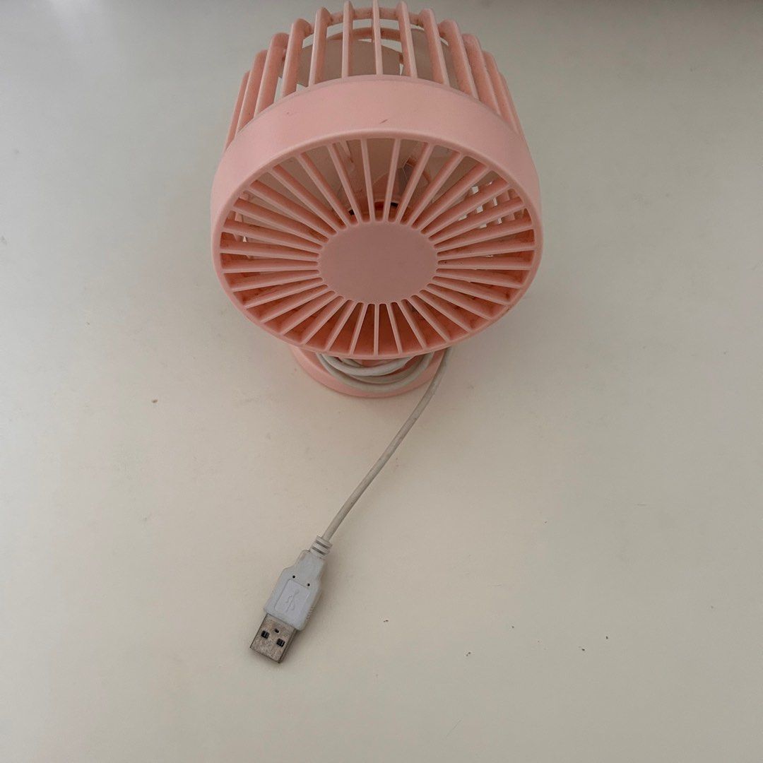 USB pastel pink fan, Furniture & Home Living, Lighting & Fans, Fans on ...