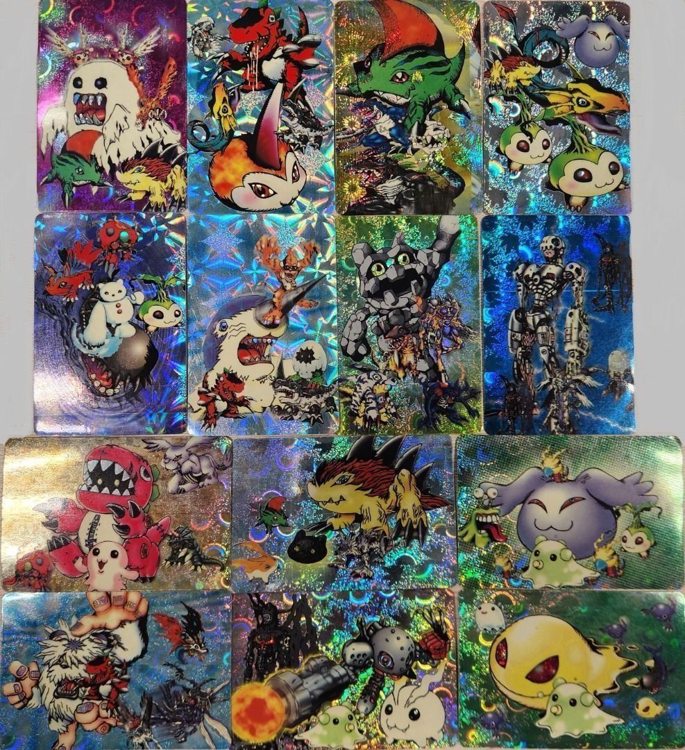 Vintage Digimon Foil Cards , Yugioh Dandy White Lion Ultra Rare ...