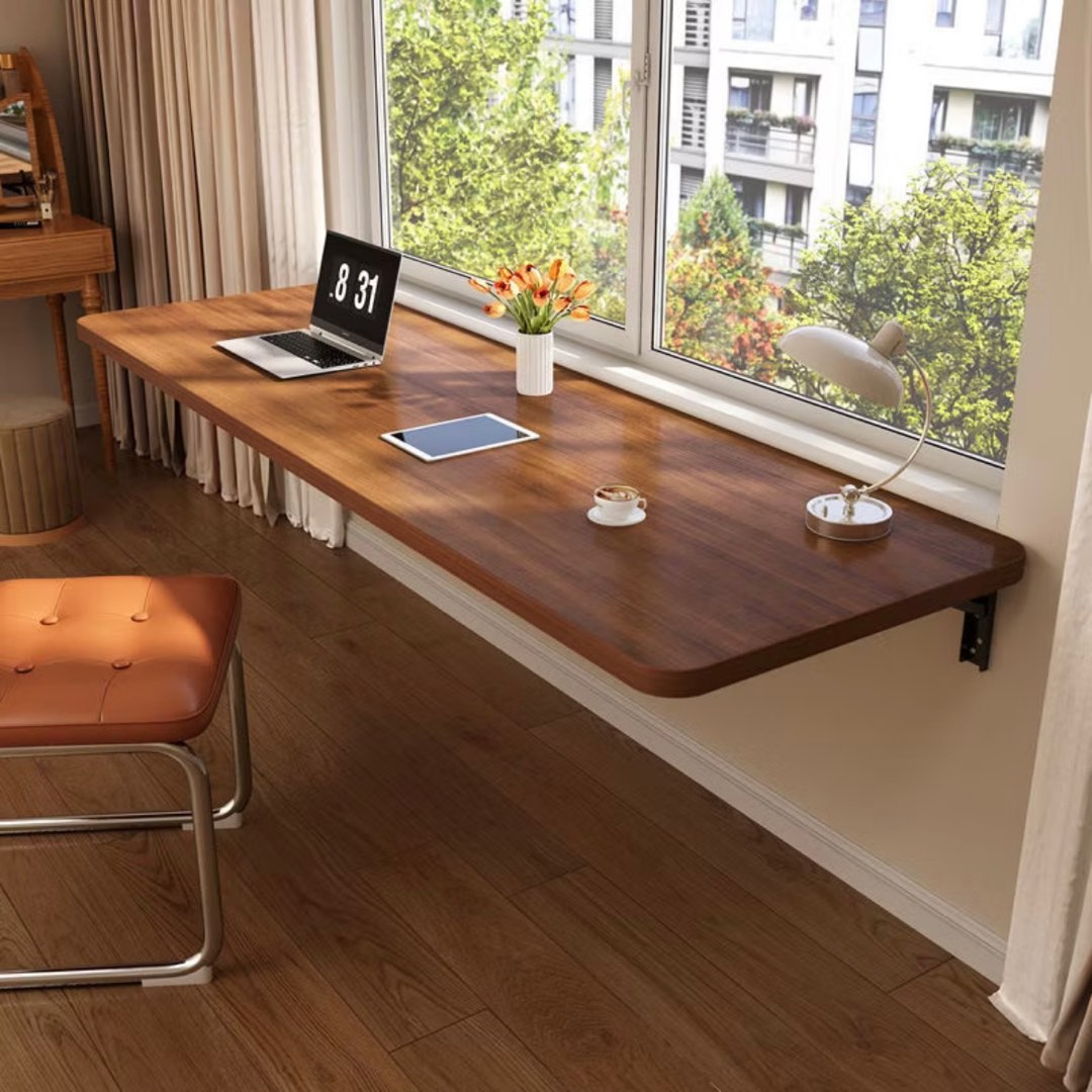 Wall Mounted Foldable Computer Desk | Space Saving Floating Work Table ...