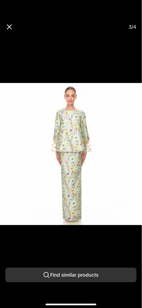 Wanzar Isadora Lime Green Raya 2025, Women's Fashion, Muslimah Fashion ...