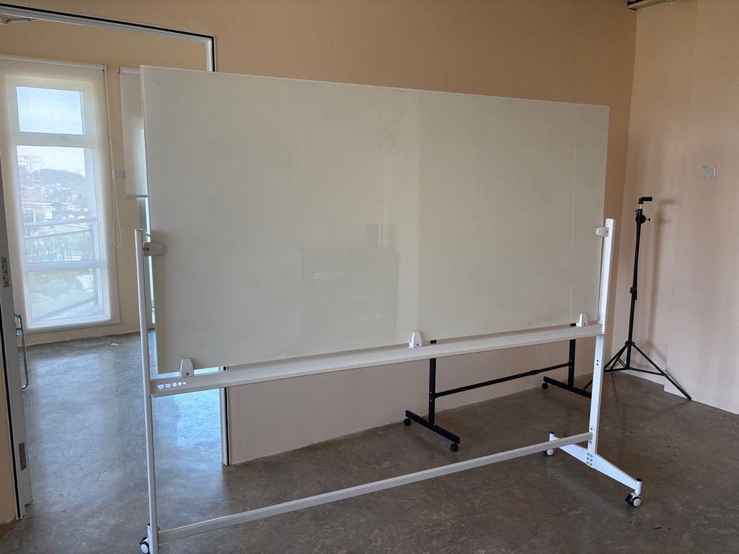 Whiteboard tempered glass writing board, Furniture & Home Living ...