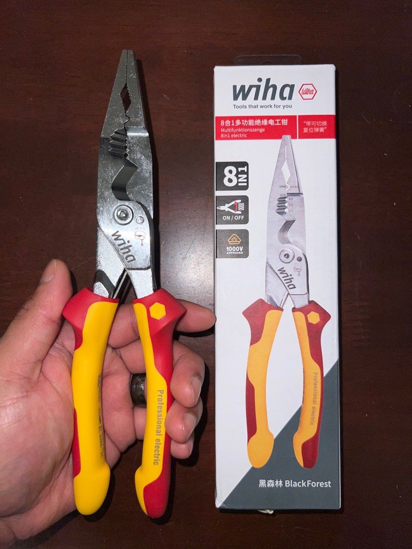 Wiha Multifunctional Pliers for Electricians 8-in-1 I Crimping ...