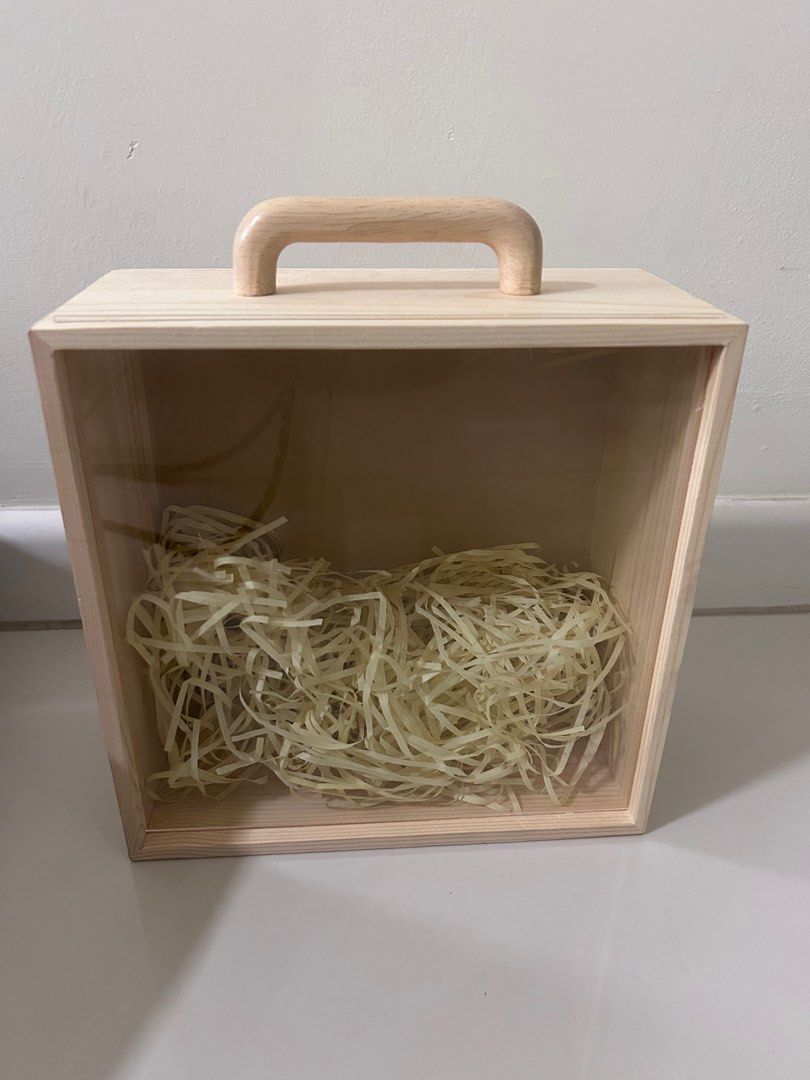 Wooden Window Carry Gift Box, Food & Drinks, Gift Baskets & Hampers on ...