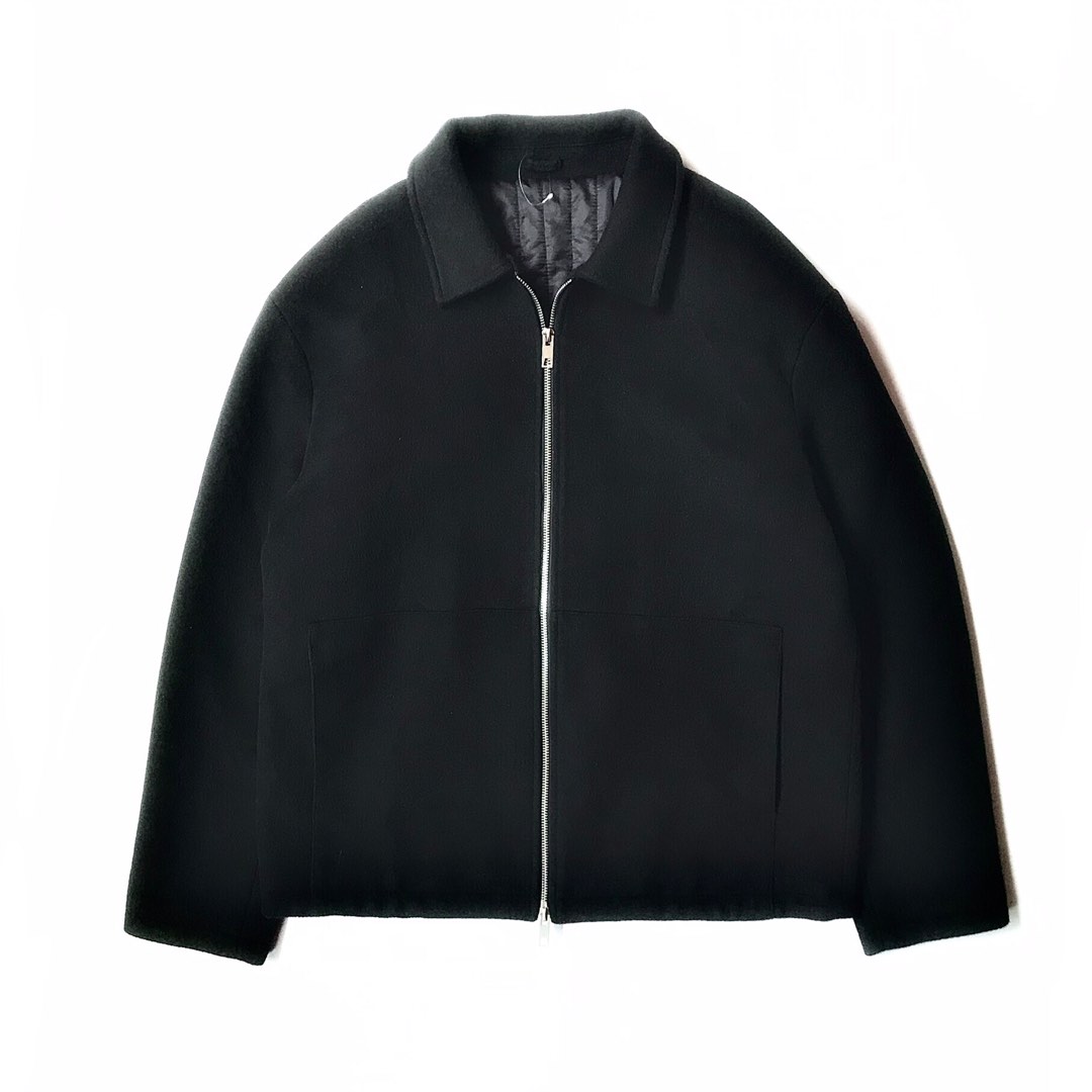 Work Jacket Wool Lafudge Black Size On Tag L Boxy Fit, Fesyen Pria ...