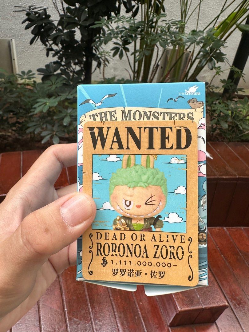 WTS Labubu x One Piece - Zoro, Hobbies & Toys, Toys & Games on Carousell
