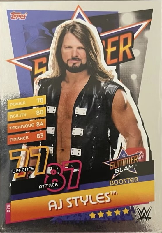WWE CARDS | AJ Styles | Booster: SummerSlam, Hobbies & Toys, Toys ...