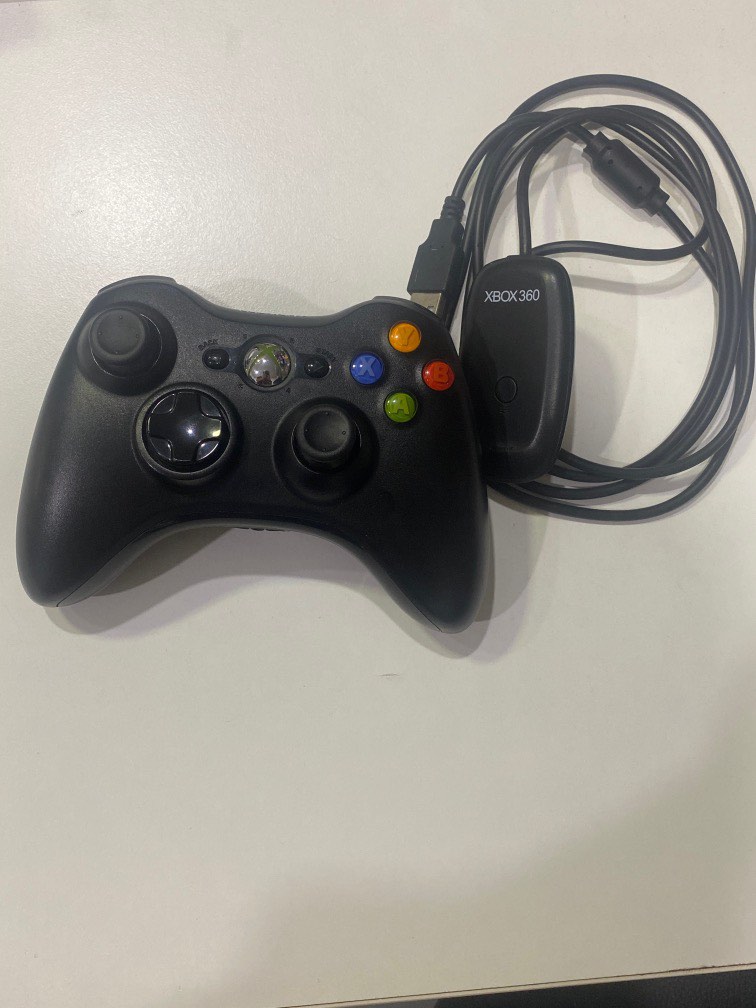 Xbox 360 wireless controller + PC wireless adaptor, Video Gaming, Video ...