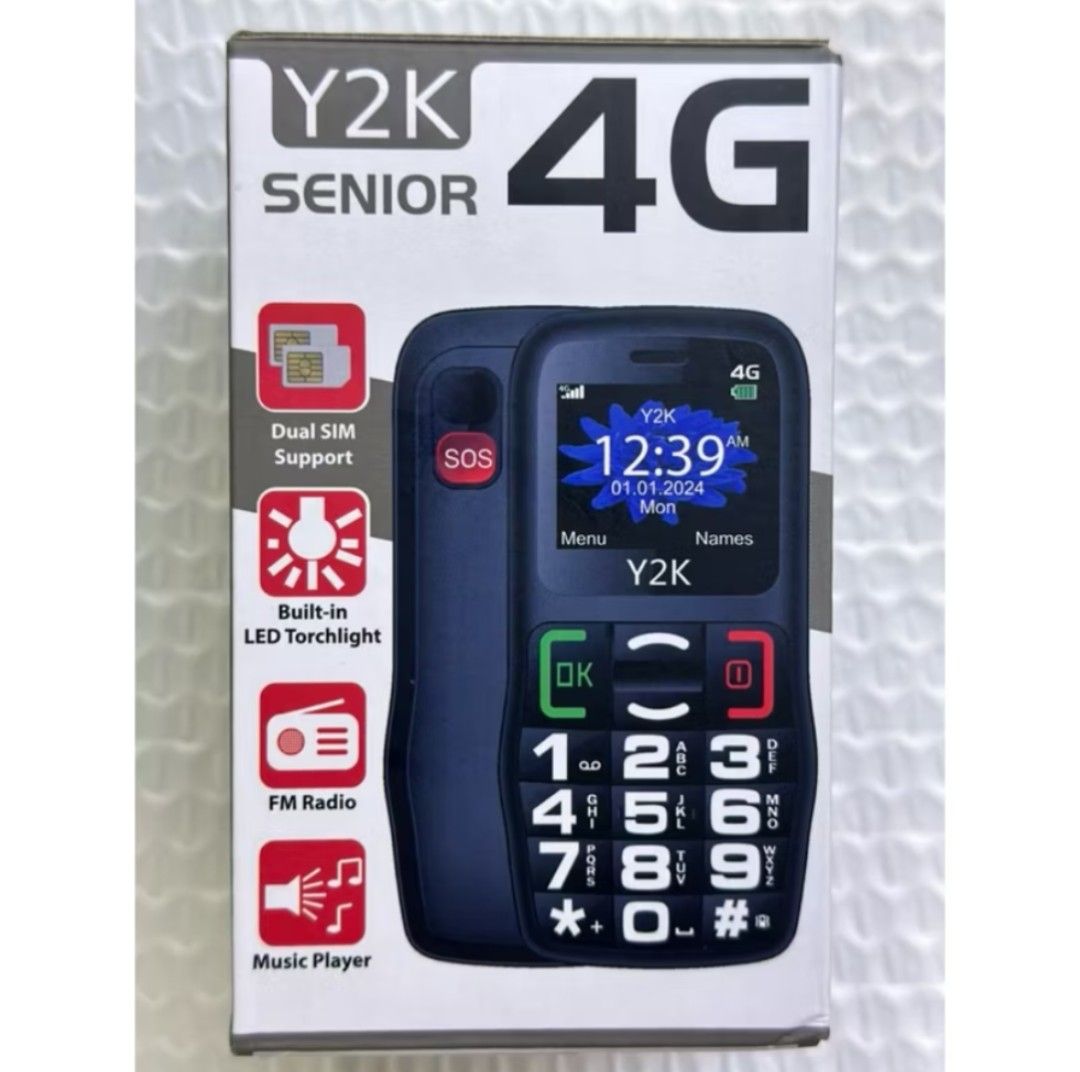 Y2K candy bar phone for senior citizens with dual sim 4G LTE SOS ...