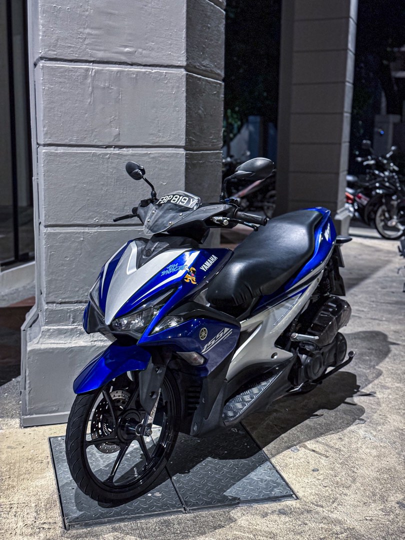 Yamaha Aerox 155 V1 COE Jan 2029 *3 digit number plate*, Motorcycles ...