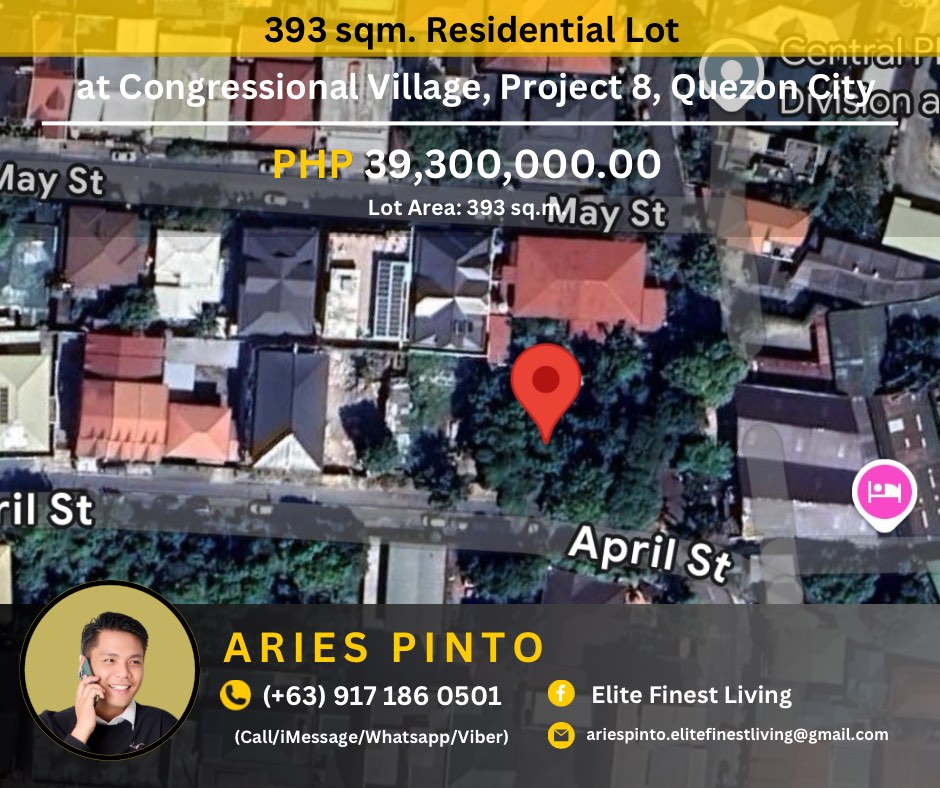393 sqm. Residential Lot at Congressional Village, Project 8, Quezon ...