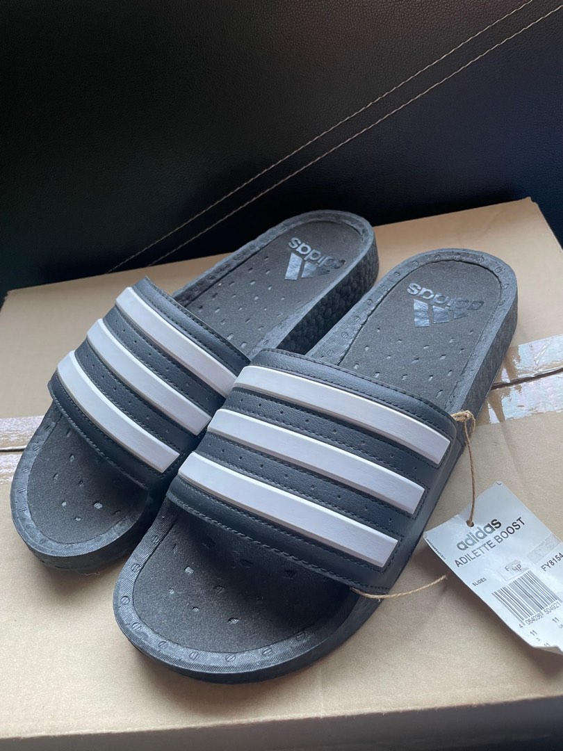 Adidas Adilette Boost Slide US11, Men's Fashion, Footwear, Slippers ...
