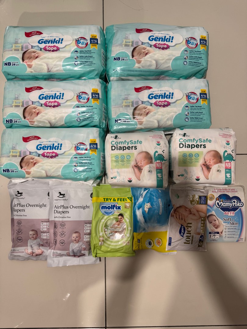 All NB diapers Rm 100, Babies & Kids, Bathing & Changing, Diapers ...