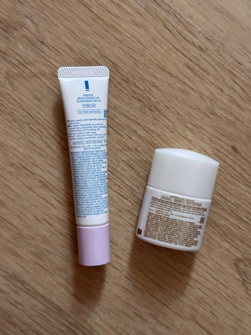 Anessa sunscreen sample (brightening uv sunscreen gel, sun dual care ...
